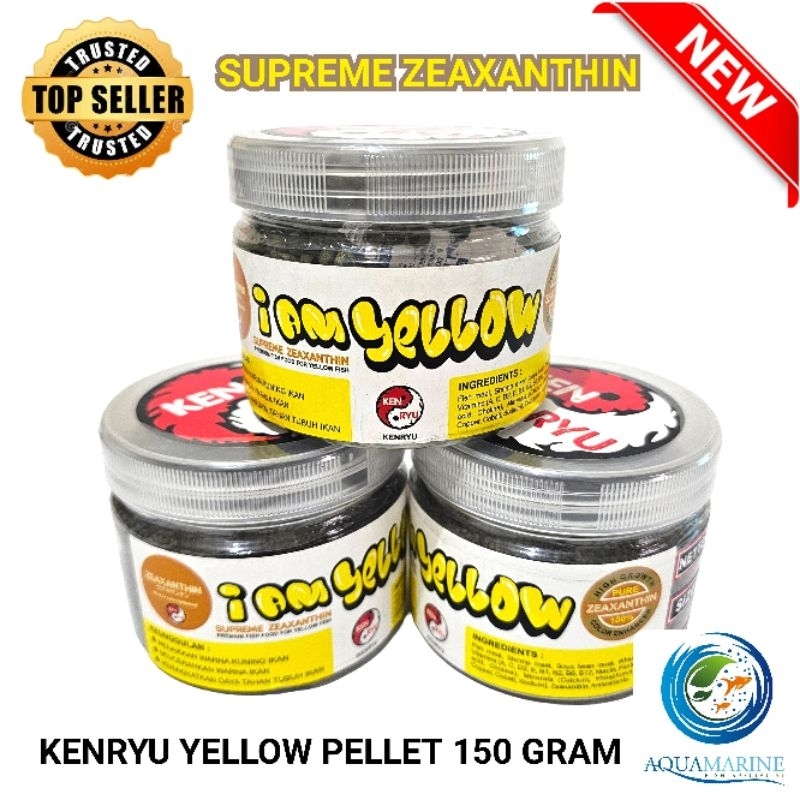 Kenryu SUPREME ZEAXANTHIN I AM Yellow Pellets Yellow Fish Feed Channa ...