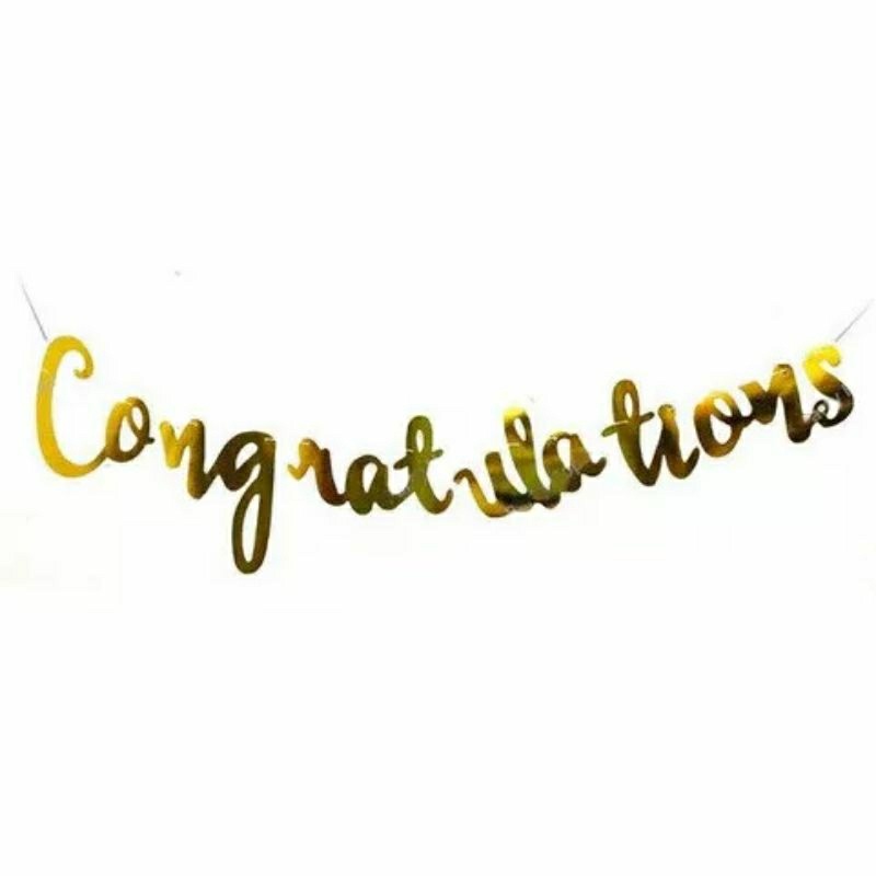 Banner bunting flag congratulations latin letters connected ...