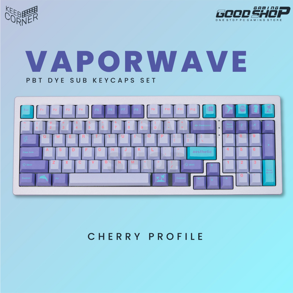 Kc Keycaps VAPORWAVE CHERRY PROFILE 129 keys | Shopee Malaysia