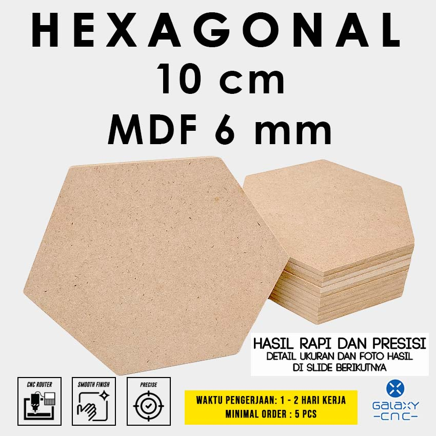 Hexagonal 10 cm - MDF 6 mm - Custom MDF board | Shopee Malaysia