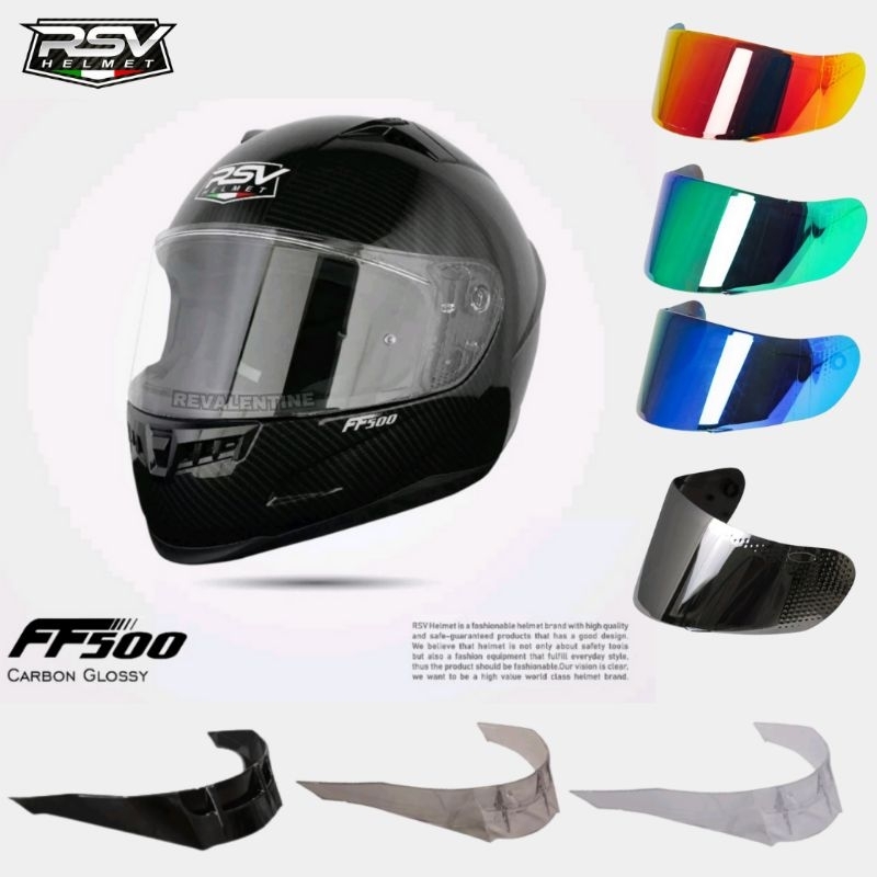 Rsv FF500 CARBON HANDLING PACKAGE | Iridium VISOR BUNDLING + SPOILER ...