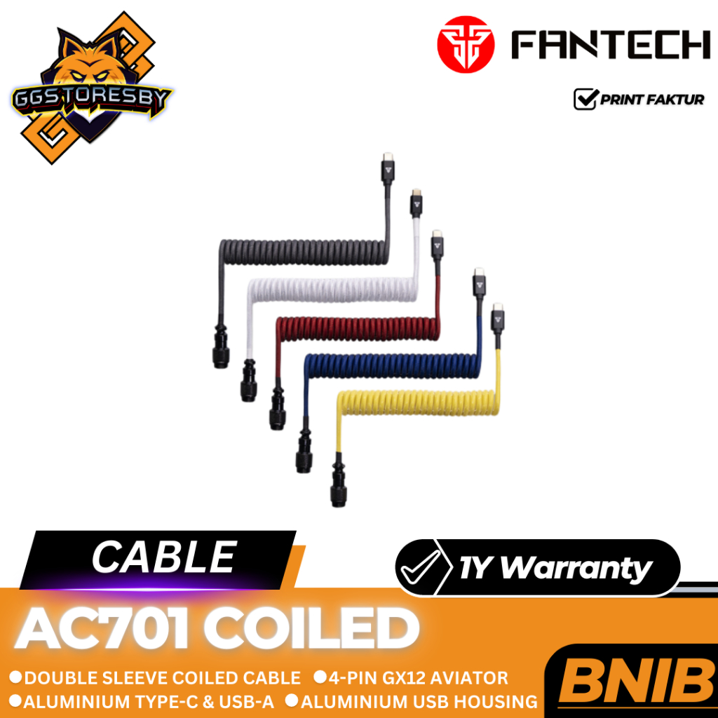 Fantech AC701 TYPE-C COILED CABLE Gaming Keyboard | Shopee Malaysia