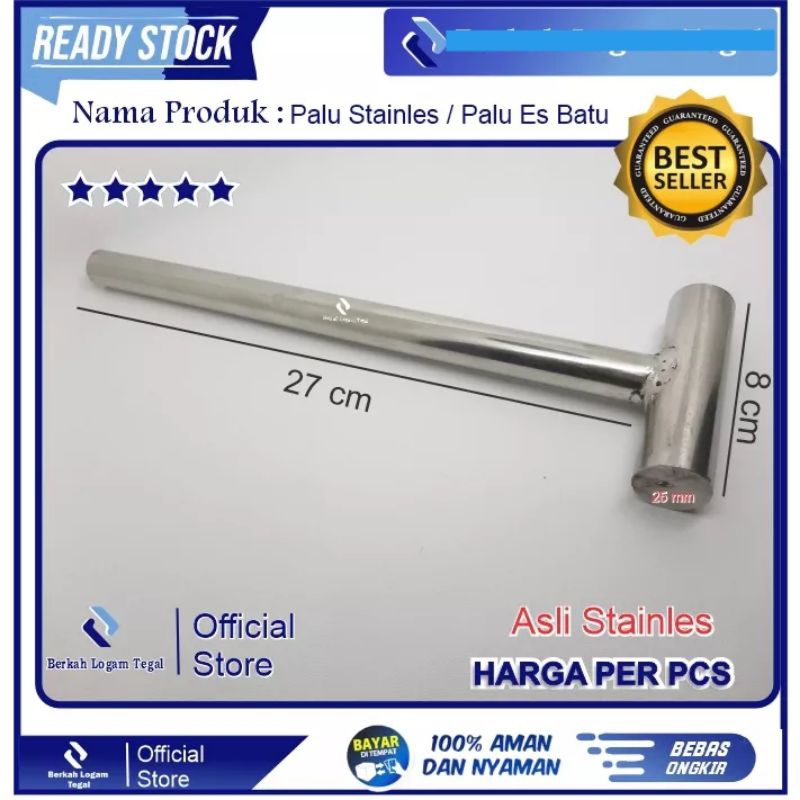 Ice Cube Breaker Hammer, Full Stainless Steel, Stainless Ice Cube ...