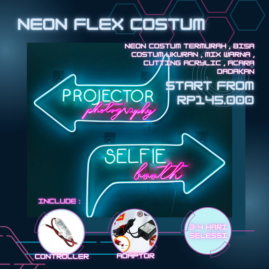 Neon Flex Custom Name | 2nd Catalog (9-15 Letters) | Shopee Malaysia