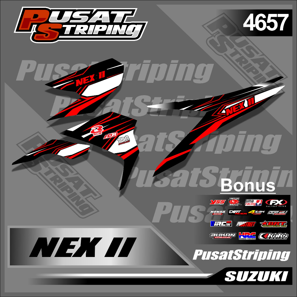 Striping Sticker Motor NEX II - Striping Is Equipped With Anti-Fade ...