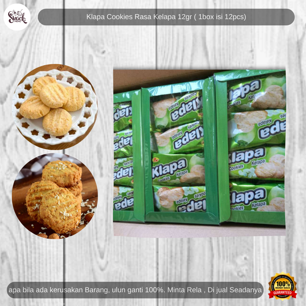 Klapa Cookies Coconut Flavor 12gr (1 box contains 12pcs) | Shopee Malaysia