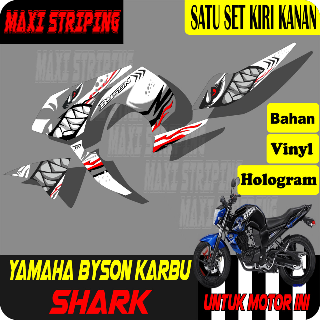 Yamaha Bison striping Sticker Byson Shark Carburetor | Shopee Malaysia