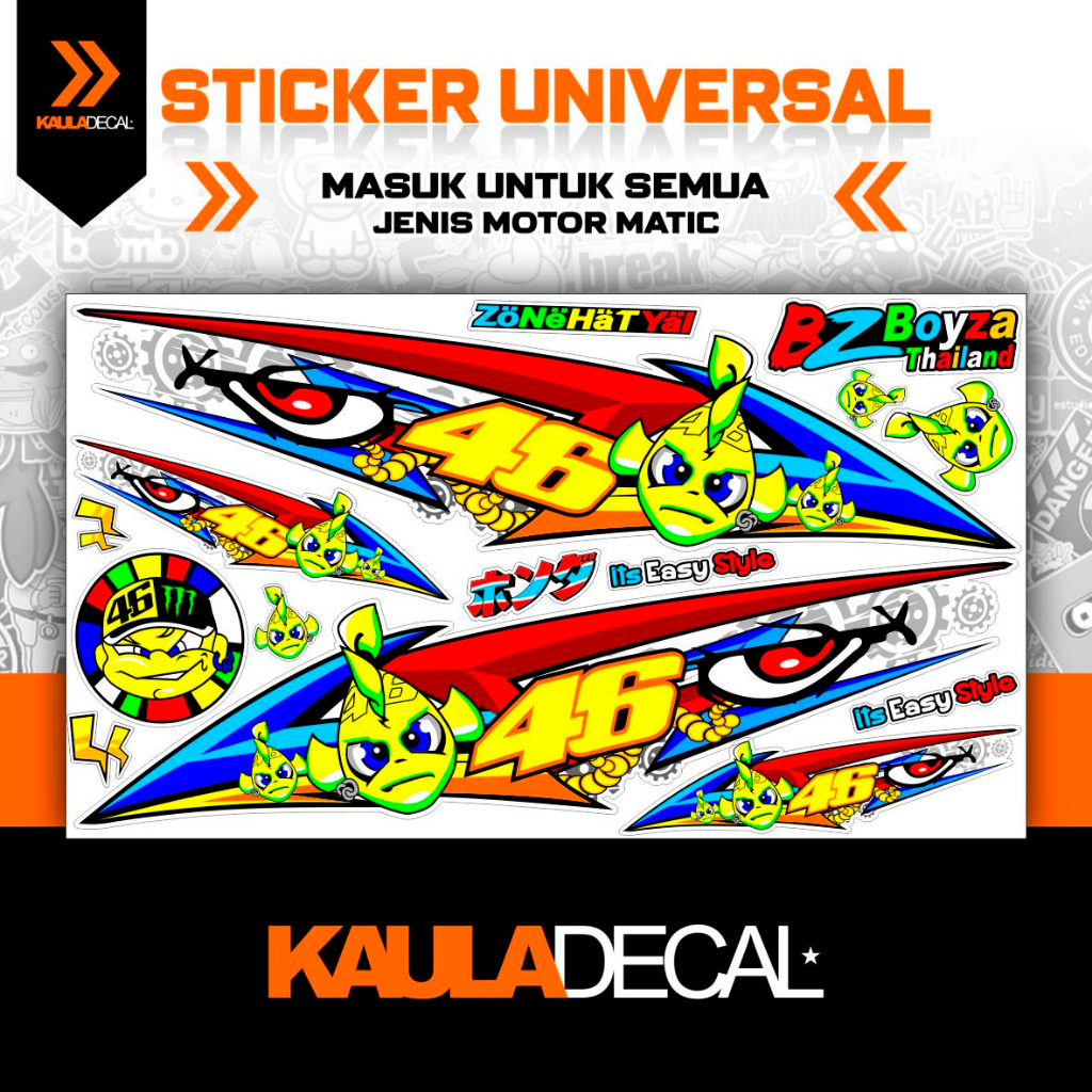 Motorcycle STRIPING STICKER ALL MATIC MOTIF 324 / UNIVERSAL MATIC ...