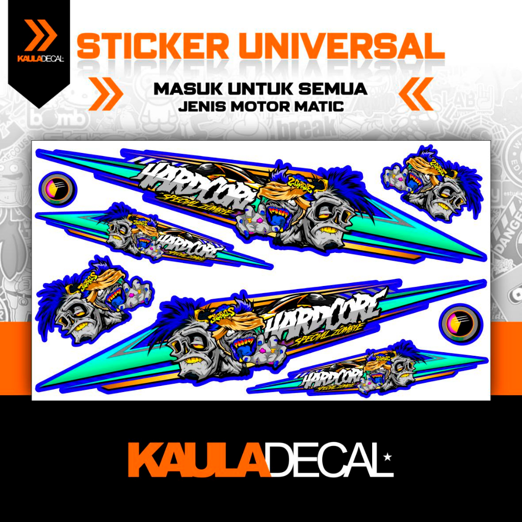 Motorcycle STRIPING STICKER ALL MATIC MOTIF 663 / UNIVERSAL MATIC ...