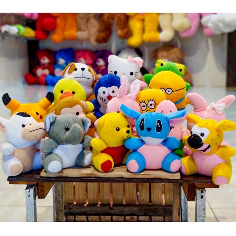 15cm Character Doll/Spongebob Small Claw Doll/Stitch/Doraemon/Teddy ...