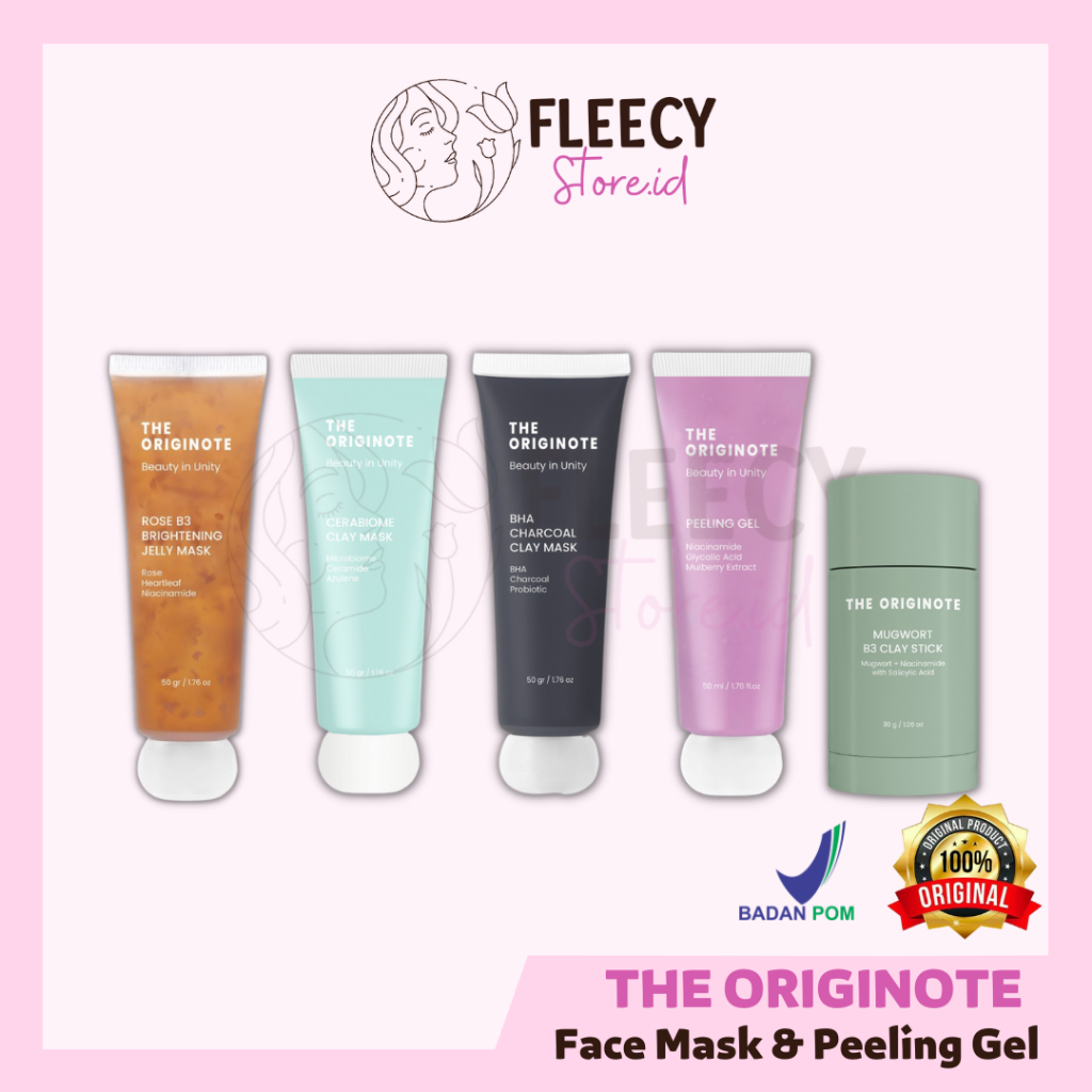The Originote Rose B3 Brightening Jelly Mask | Cerabiome BHA Charcoal ...