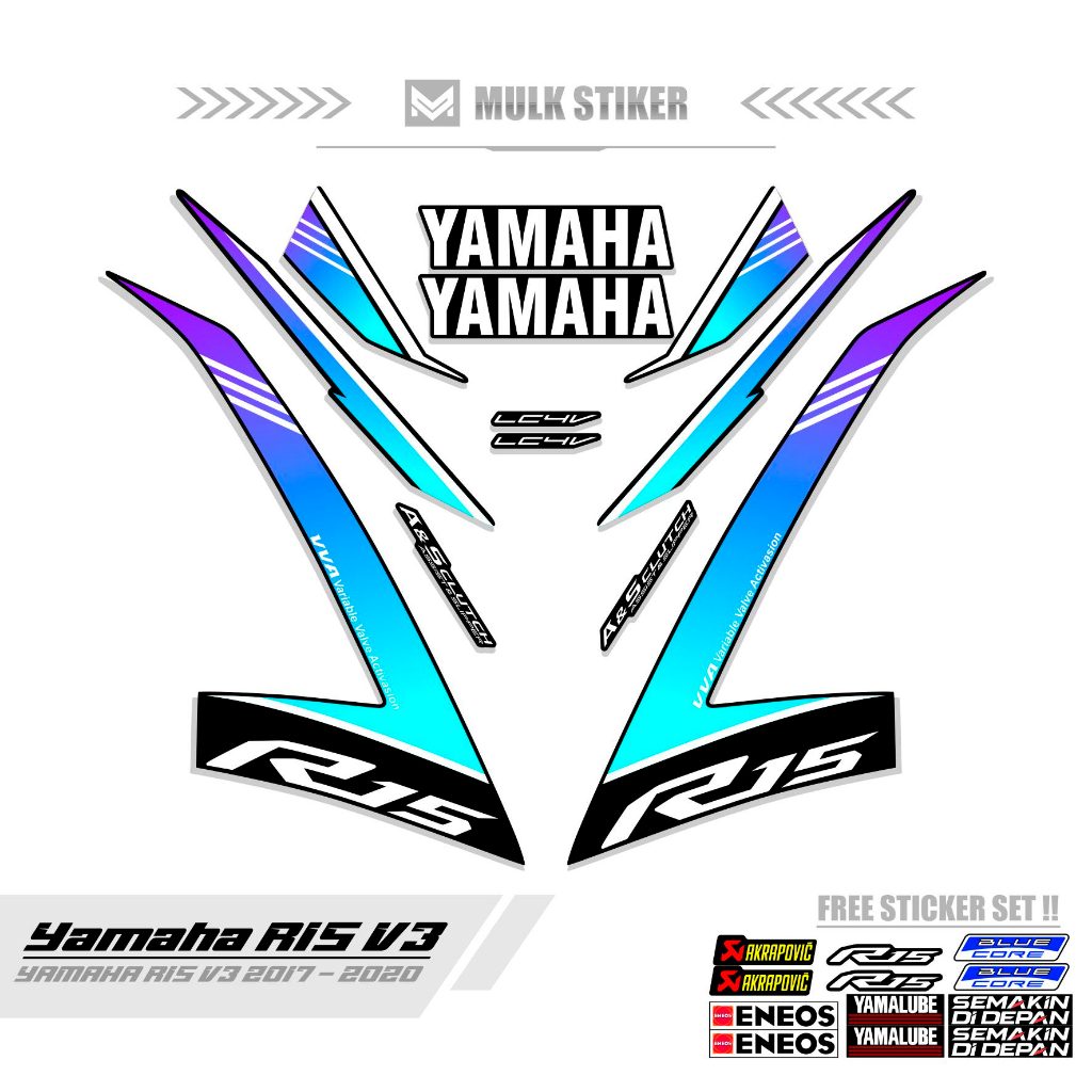 STRIPING R15 V3 MOTIF 2 / STICKER R15 V3 / STICKER R15 V3 / 2017 / 2018 ...