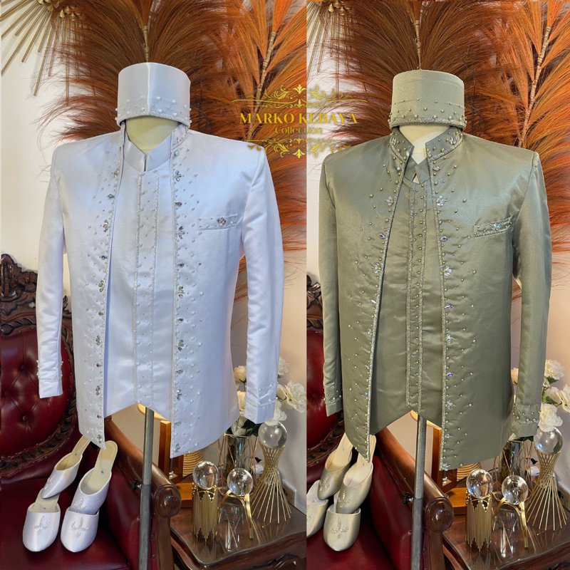 PUTIH Bridal Beskap | Beskap the groom | White bridal Beskap | Premium ...