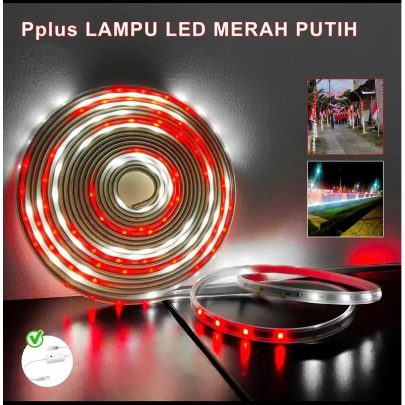MERAH PUTIH Red And White Hose LED STRIP Light (17Th August) | Shopee ...