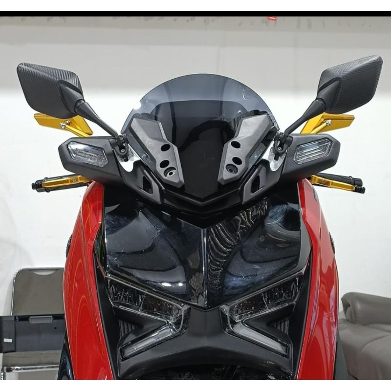 Serpo bracket plus short r25 rear view mirror yamaha xmax 250 old new ...