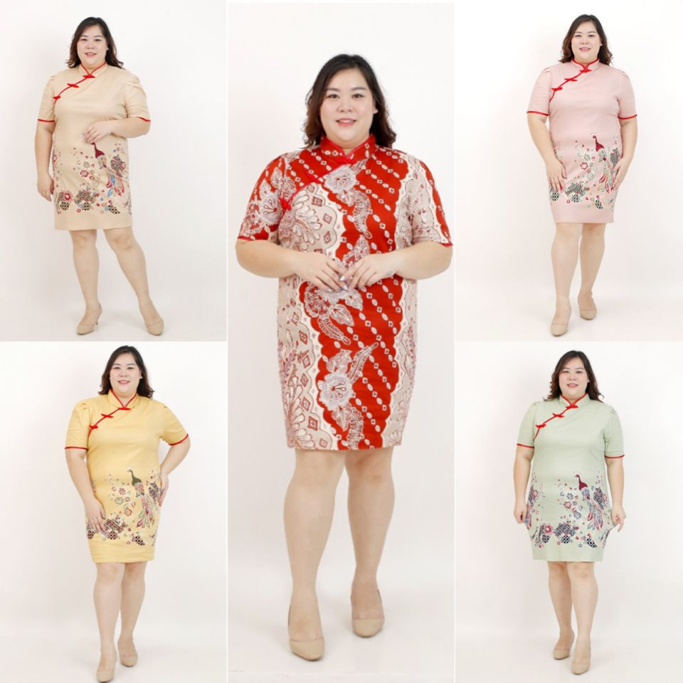 Cheongsam DRESS Women JUMBO BIG SIZE 32 ORIENTAL CHINESE XXL XXXL LD ...