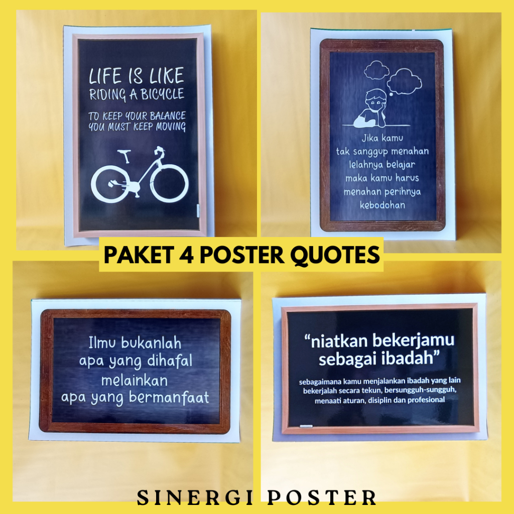 Poster Package | Package of 4 Poster Quotes | Motivational Poster ...