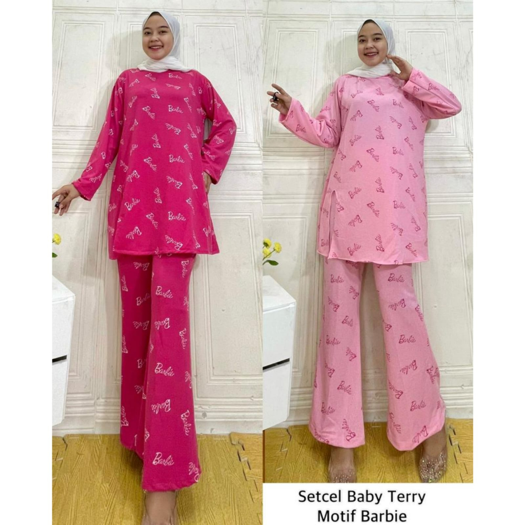 KEMEJA Barbie baby terry SET ld 110-trendy Women's SET // BARBIE Velvet ...