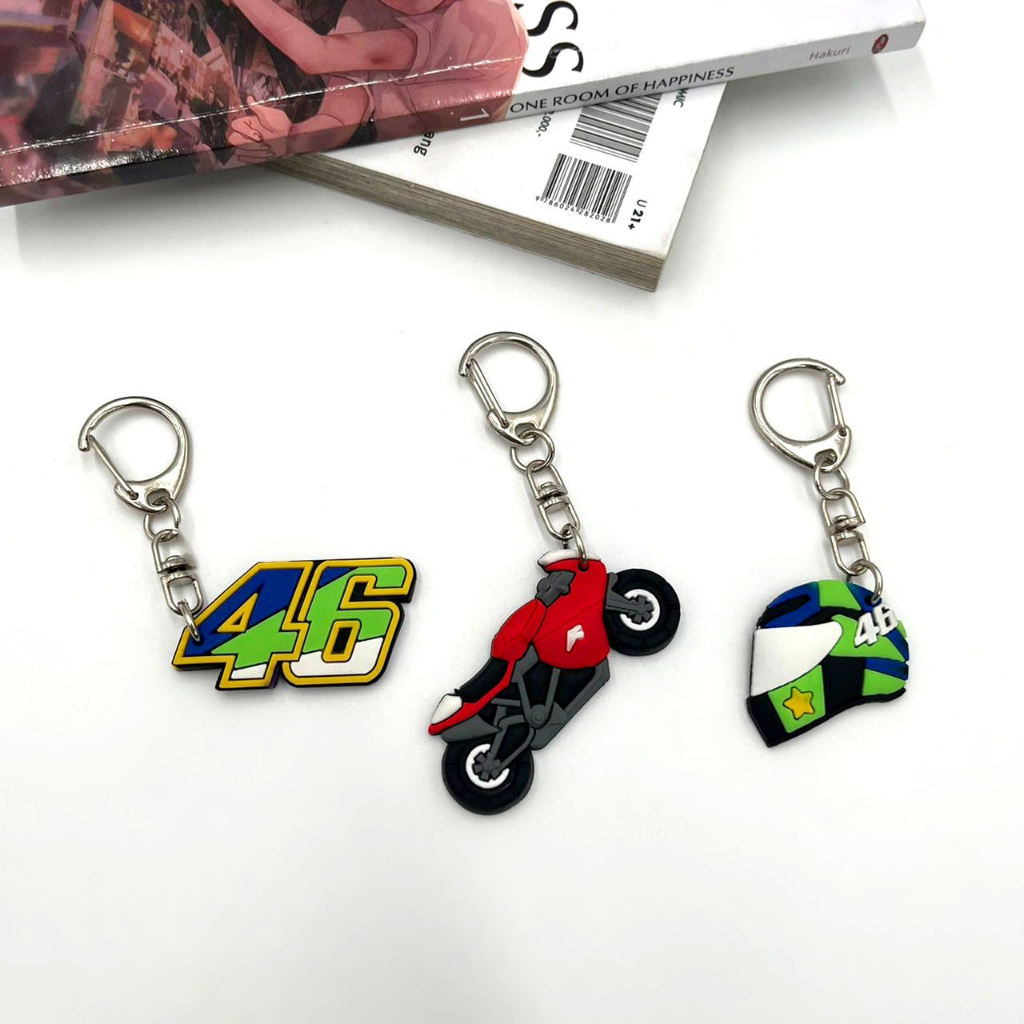 GANTUNGAN Racing Keychains Contemporary Bag Hangers Cute Character ...