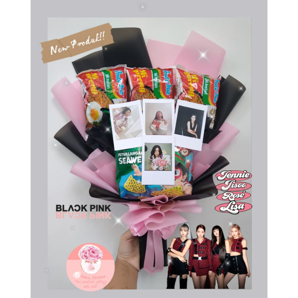 Special Black Pink snack bucket, graduation snack bouquet | Shopee Malaysia