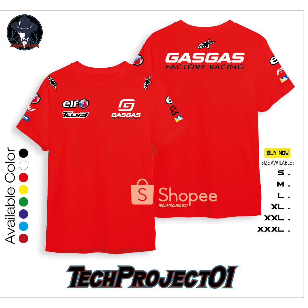 Tshirt Kaos GasGas Factory Racing Team Tech3 Racing MotoGP 2023 Best ...