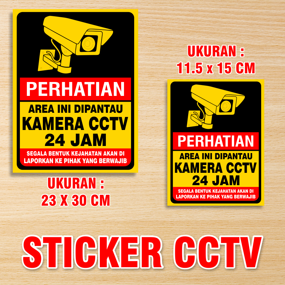 Cctv sticker/24-Hour cctv sticker/24-Hour cctv camera Sign sticker ...