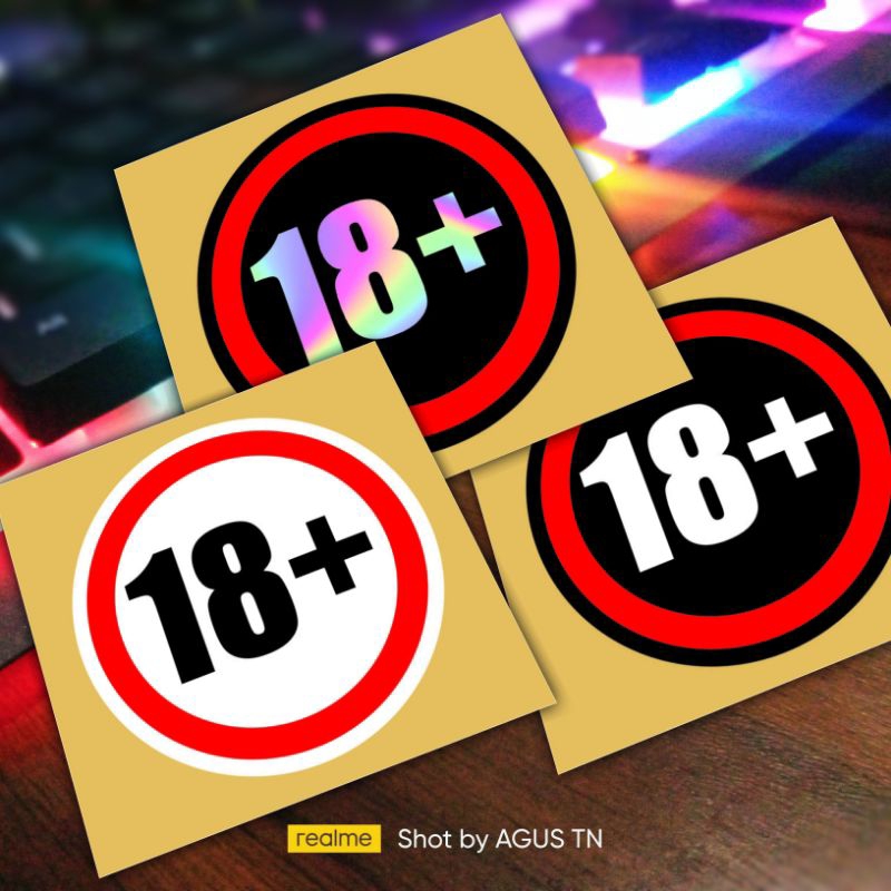 Sticker 18+STICKER 18+ STICKER CUTTING | Shopee Malaysia