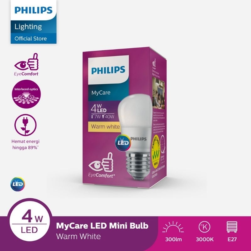 Philips LED mycare eyecomfort bulb 4w e27 3000k | Shopee Malaysia
