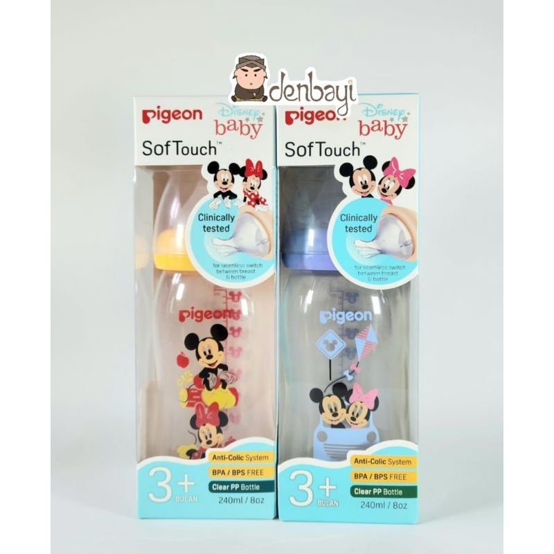Pigeon PP Wide Neck Milk Bottle 240ml (Anti Colic) Disney Mickey series | Shopee Malaysia