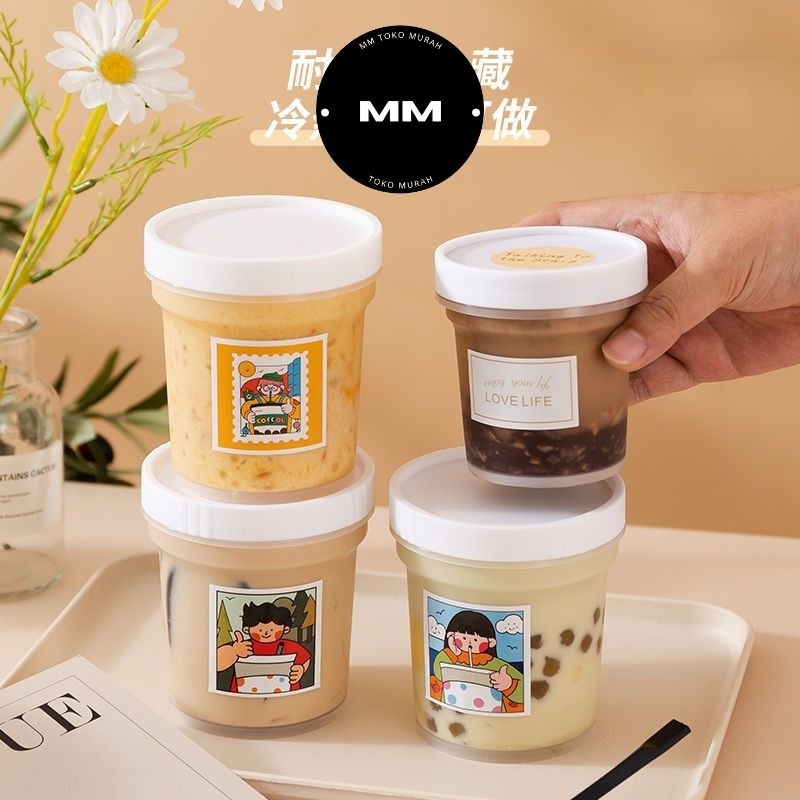 10pcs 300ml PREMIUM korean jar gelato Drink jar box dessert Pudding ...
