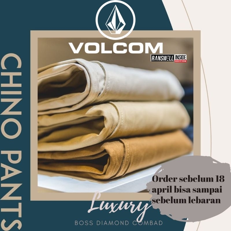 Volcom Men's Trousers Elastic & SLIMFIT CHINO MODEL | Shopee Malaysia