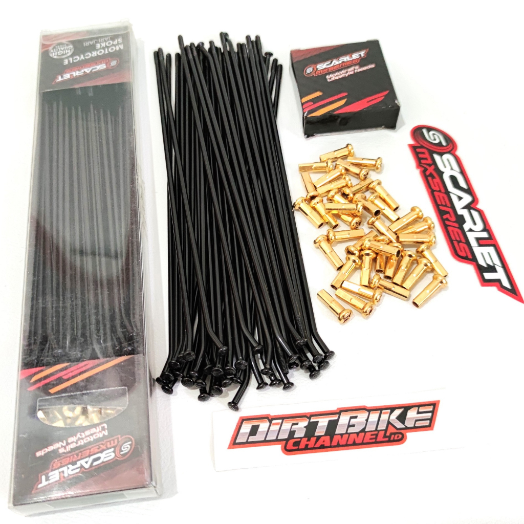 HITAM Scarlet BLACK GOLD Spokes 16 19 17 17 18 21 KLX DTRACKER 150 CRF ...