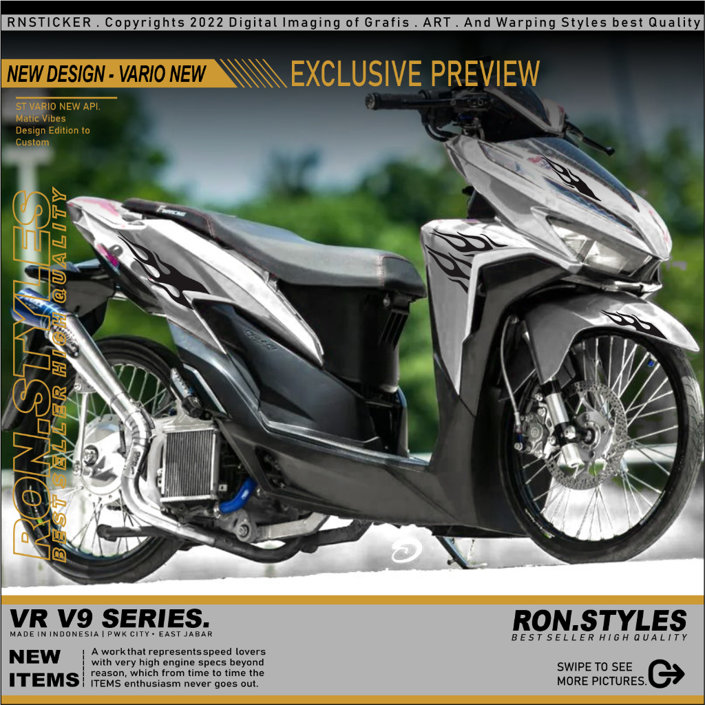 V9 CUTTING STICKER STRIPING VARIO NEW 125-150 2019-2021 STRIPING ...