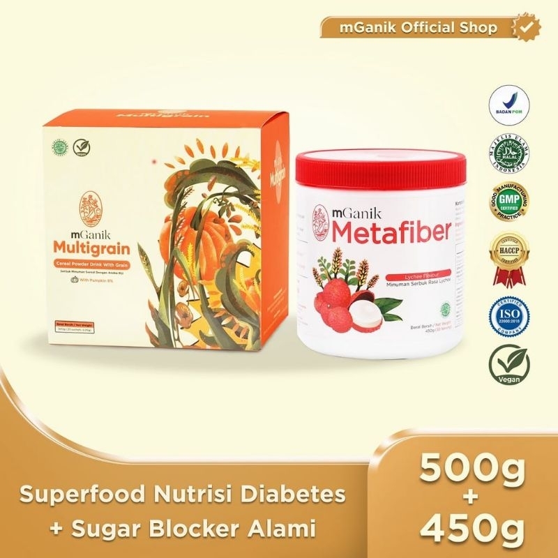 Package mganik multigrain 500gr And metafiber lychee Flavor 450gr ...