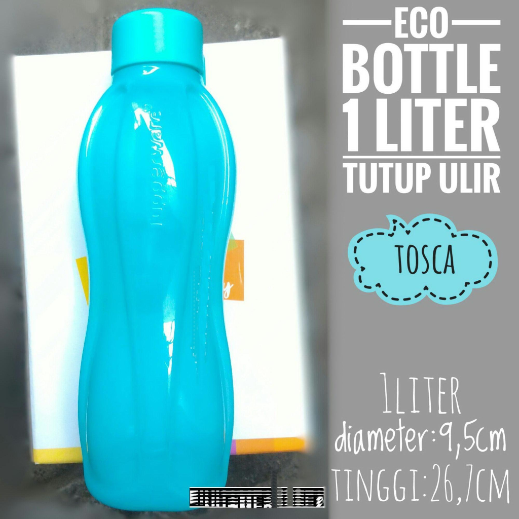 Tupperware 1 liter eco Drinking Bottle With Screw Cap/1 liter Swivel ...