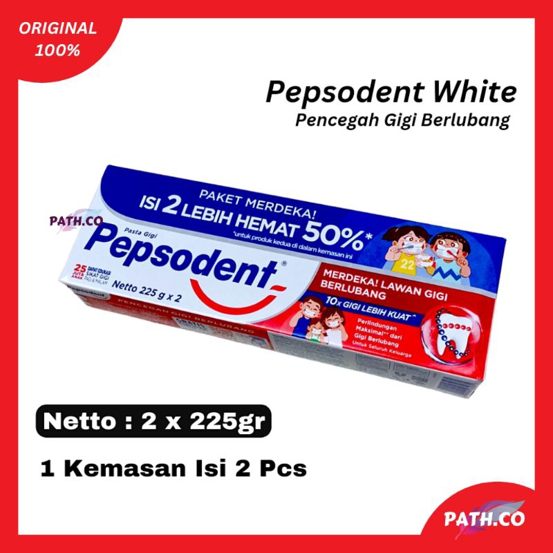 Buy 1 Free 1 Pepsodent Toothpaste White 2x 225gr | Pepsodent ...