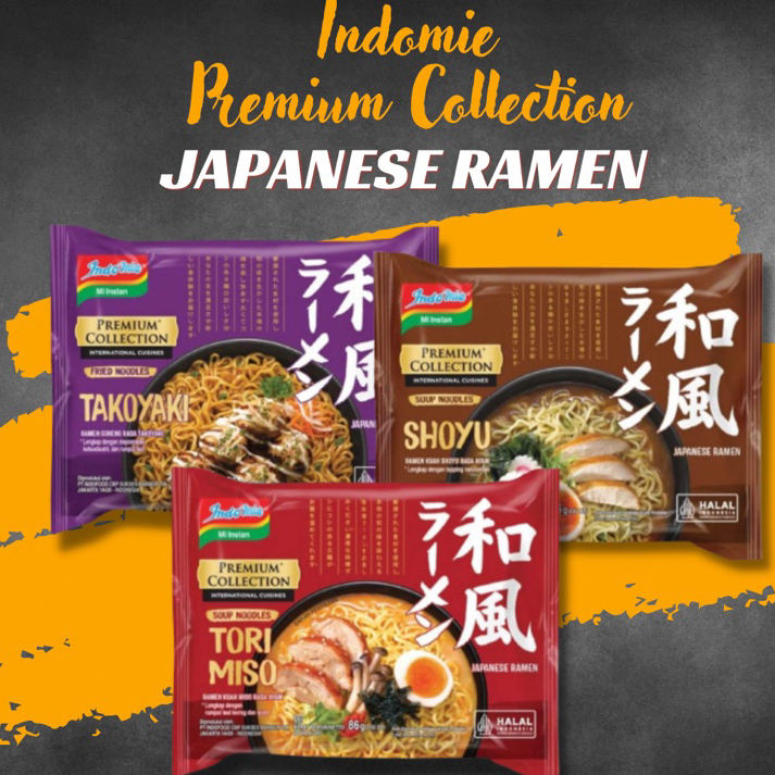 Indomie PREMIUM JAPANESE RAMEN TORI MISO SHOYU TAKOYAKI 86gr JAPANESE ...