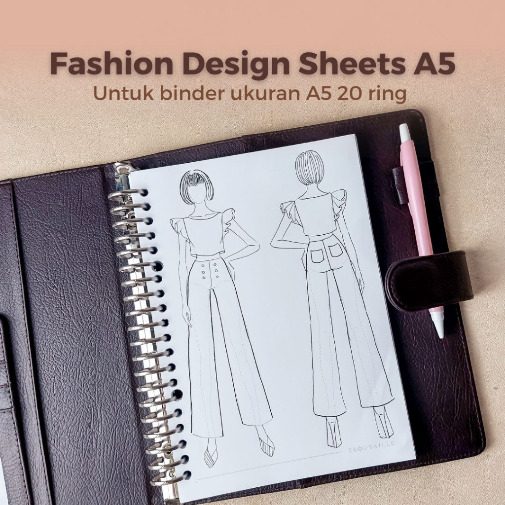 A5 size Binder contents for fashion design images / clothing sketch ...