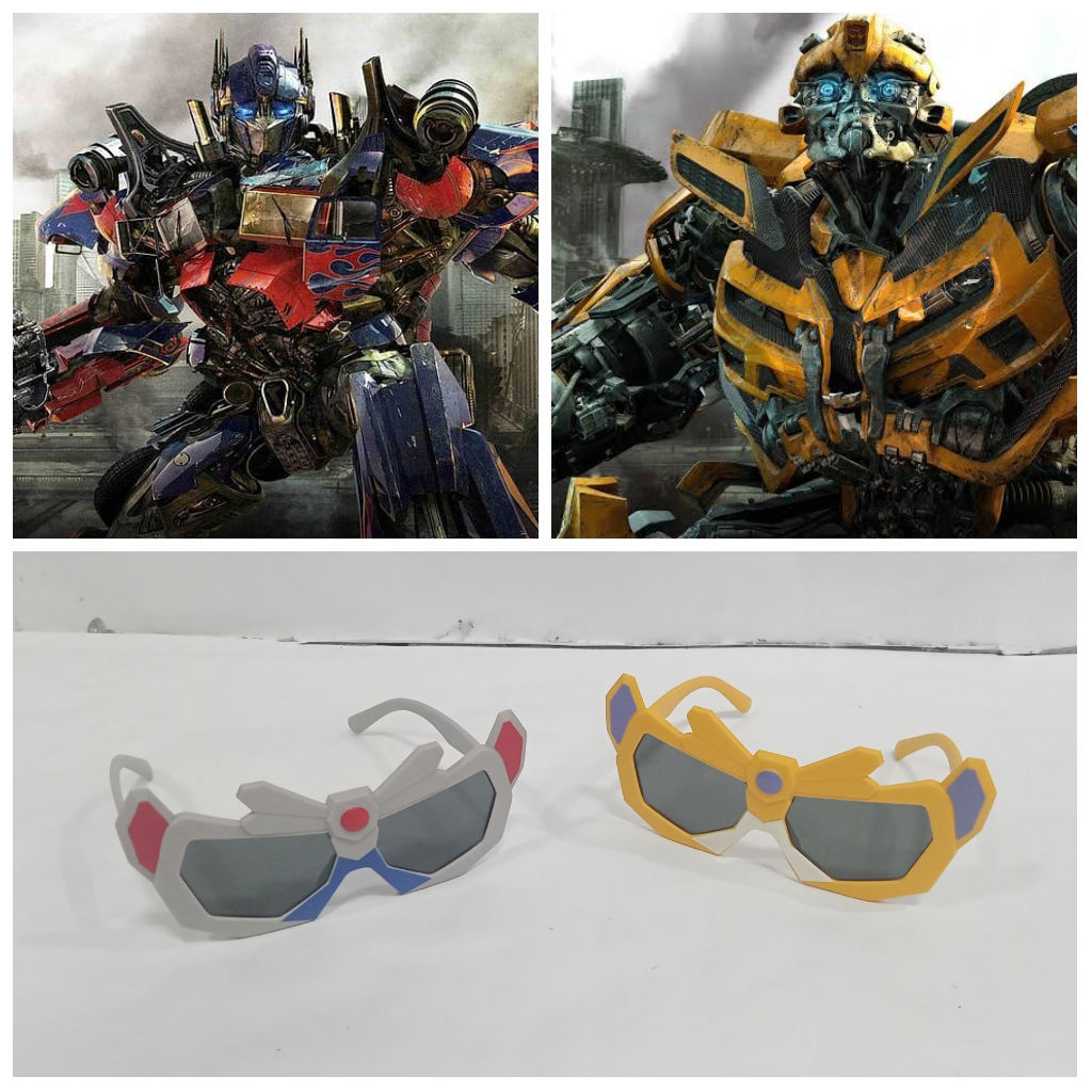 MATA HITAM Children's glasses transformers Optimus Prime Bumblebee ...
