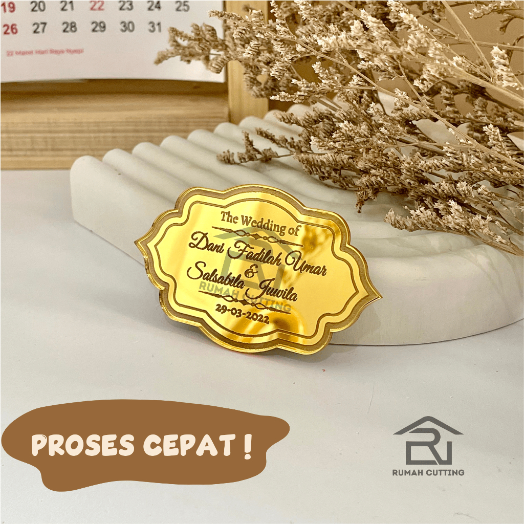 Acrylic Dowry Wedding Frame Wedding Bride Acrylic Mirror Rosegold Dowry ...
