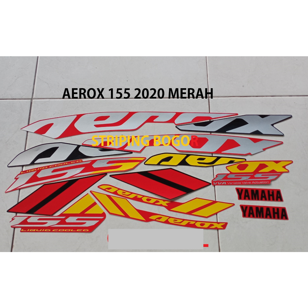 Yamaha Aerox 2020 Red Motorcycle Sticker Striping | Shopee Malaysia