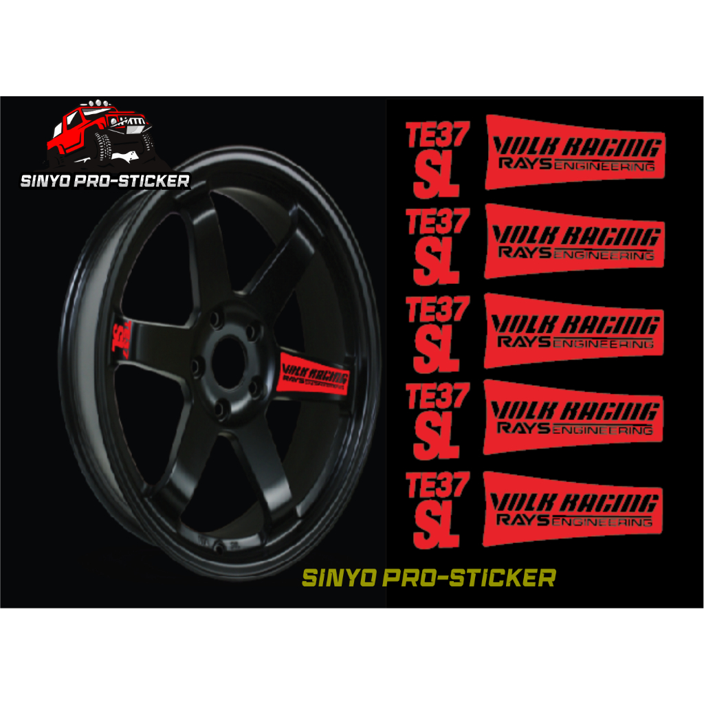 Volk RACING RAYS STICKER VELK RACING RING STICKER 16 INCH UP 8PCS ...