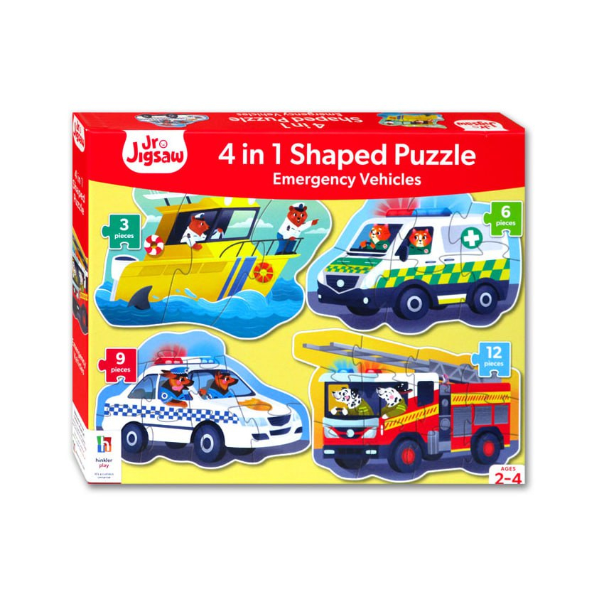 [Hinkler Books] Junior Jigsaw 4in1 Beginner Shaped Puzzles Emergency ...