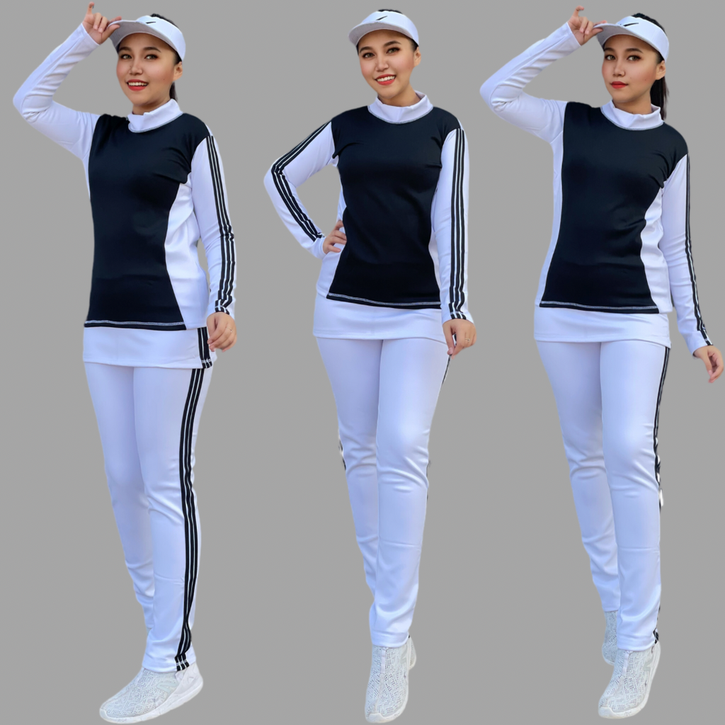 Gymnastics Clothes Fitness Suit Cycling Hijab Muslimah Poly Skirt 2Tone ...