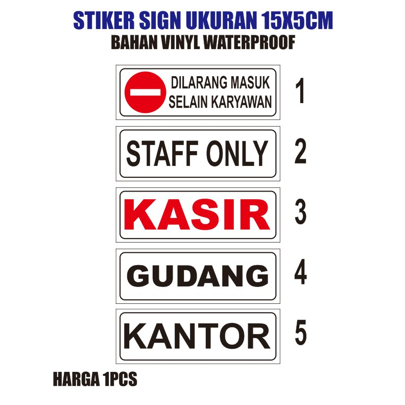 Sign stickers - cashier stickers - warehouse stickers - sign stickers ...