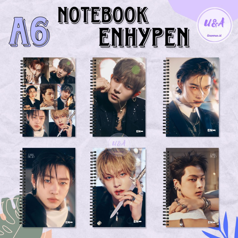 [Unaverse] Notebook A6 ENHYPEN DARK BLOOD Jay Jake Sunghoon Book ...