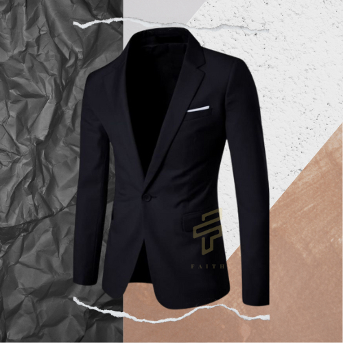HITAM Faith - Jas Men Black Color Blazer Men Jas Nikah Jas Blazer Men ...