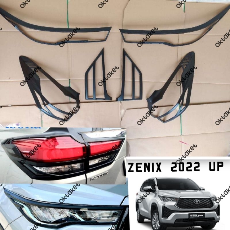 HITAM Innova Zenix 2022 2023 2024 front and rear garnish package Black ...