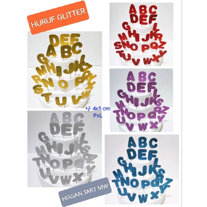 Aj Glitter Paper Topper Alphabet Letter Name AJ / Birthday Cake Topper ...
