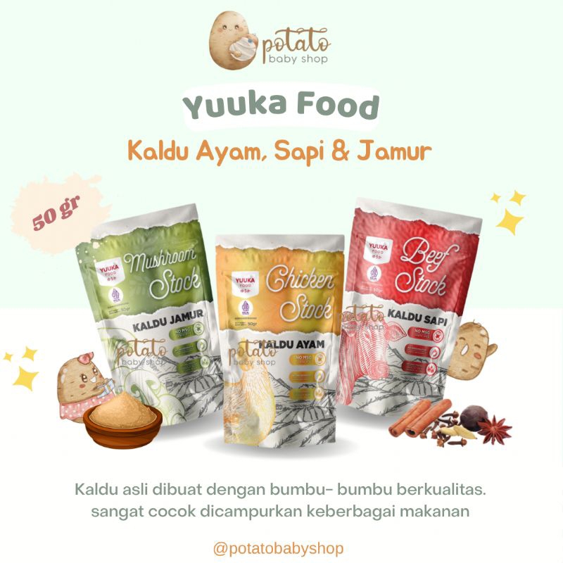 Yuuka Food Beef Broth - Yuka Beef & Mushroom Chicken Broth | Shopee ...